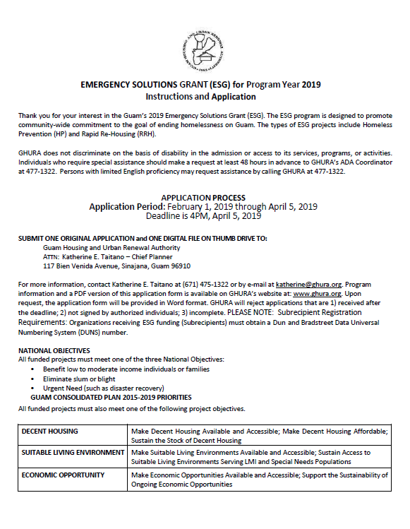 GHURA - Guam Housing and Urban Renewal Authority